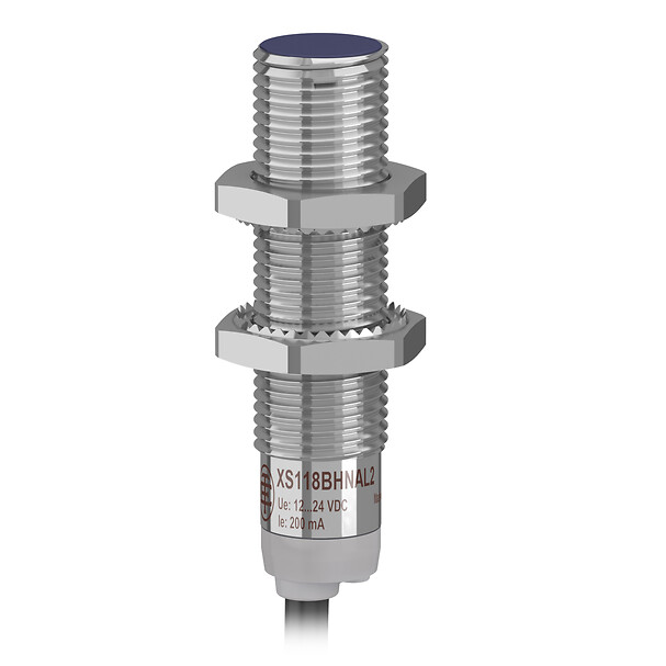 XS112BHPAL2 - Inductive sensor XS1 M12, L49mm, brass, Sn4mm, 12..24VDC, cable 2m | Telemecanique ...